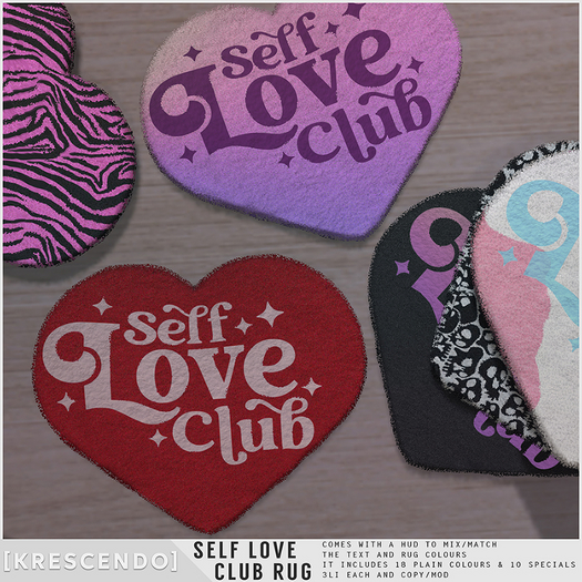 Second Life Marketplace - [Kres] Self Love Club Rug